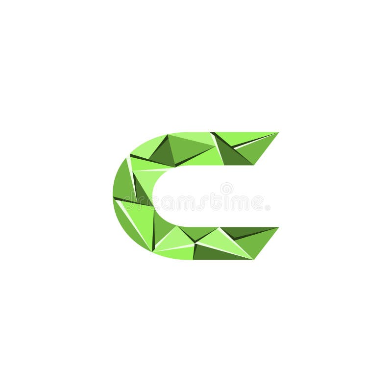 Initial Letter C Capital Abstract Triangle Logo Vector Stock Vector ...