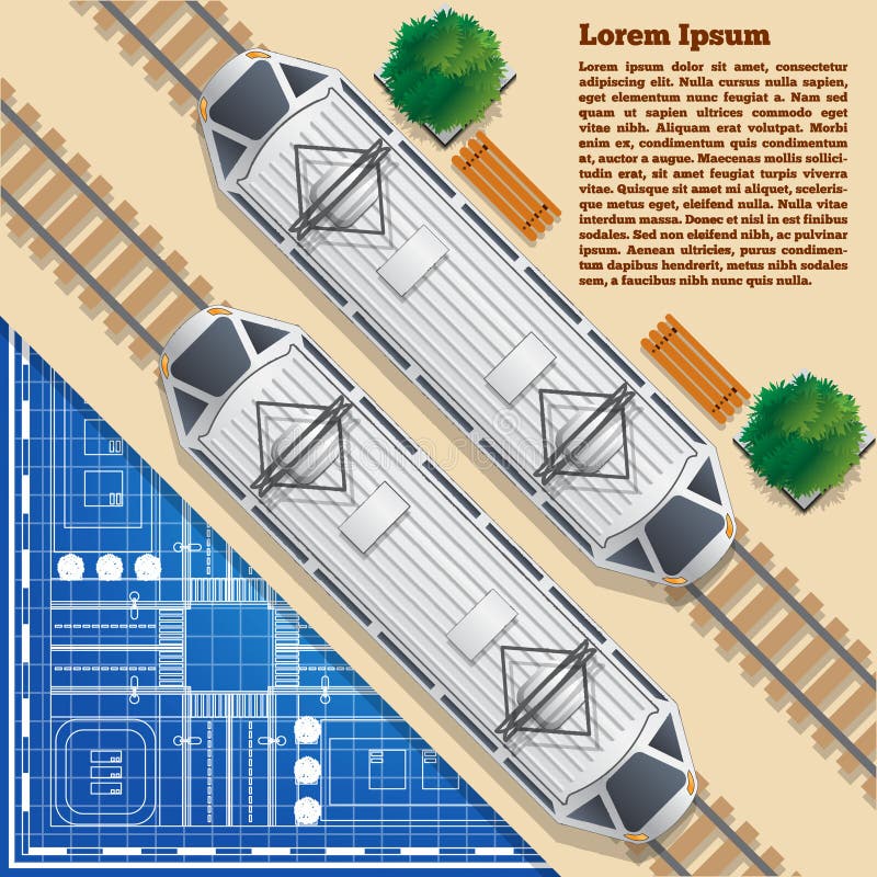 Trams to the city plan. stock vector. Illustration of city - 152445607