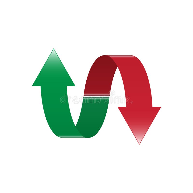 Up and Down or Rise and Fall Arrow Stock Vector - Illustration of ...