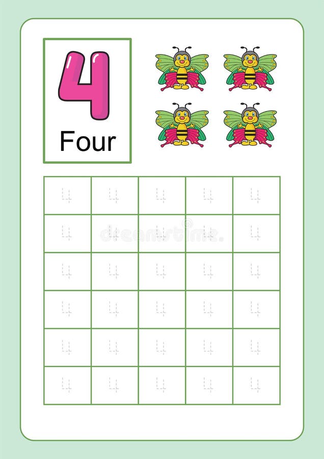 Number Tracing and Writing Tracing Worksheet for Kindergarten Learning ...