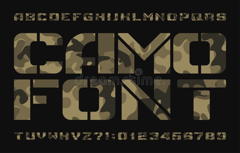 Military Stencil Alphabet Font. Type Letters and Numbers on Distressed ...
