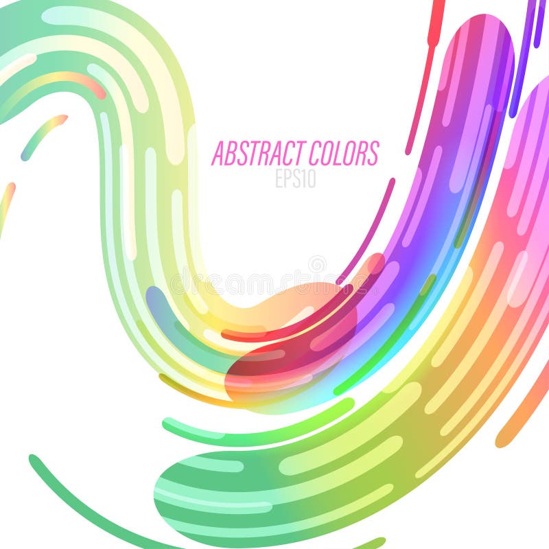 Abstract Colors Shapes on a White Stock Vector - Illustration of ...