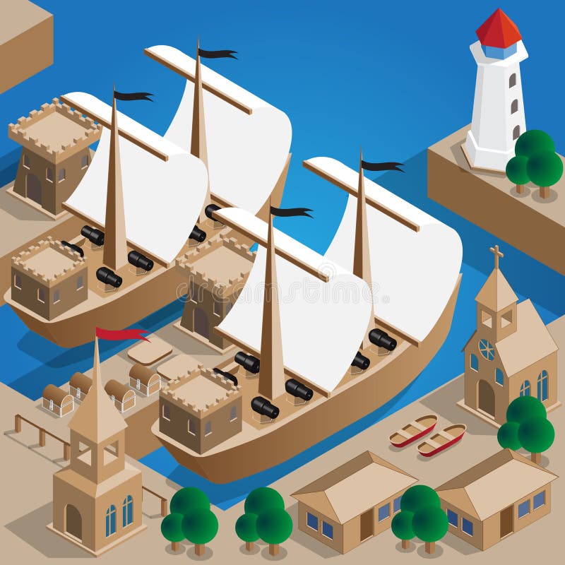 Isometric Pier Tower Stock Illustrations – 31 Isometric Pier Tower ...