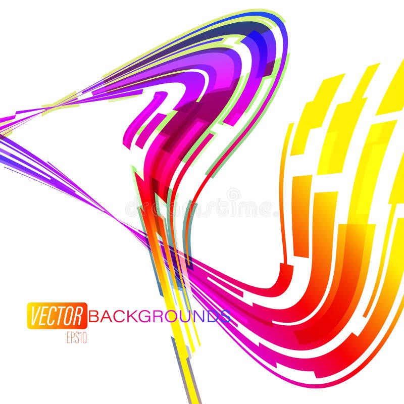 Colorful Shapes Motion on a White Stock Vector - Illustration of design ...