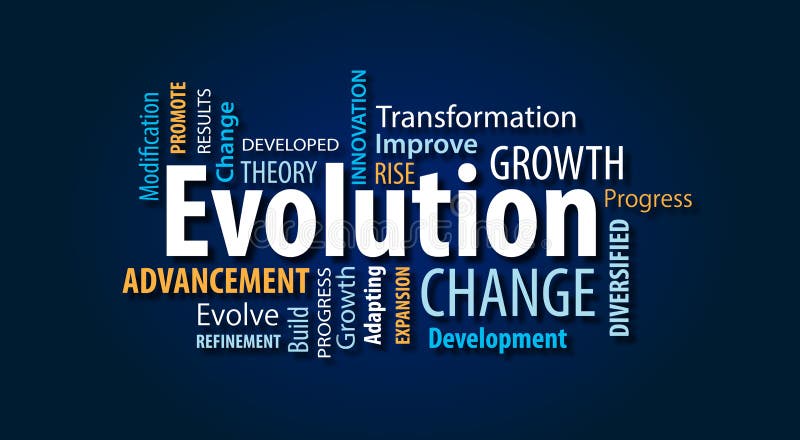 Evolution Word Letters DNA Strand Family Ancestors Genes Stock ...