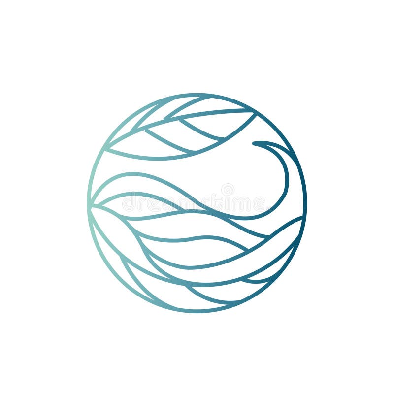 Spa vector logo. Wave logo stock vector. Illustration of idea - 153299932