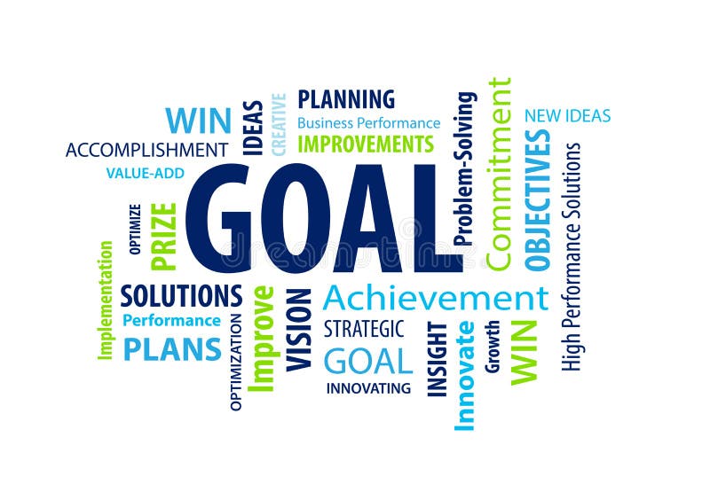 Goal Word Cloud stock vector. Illustration of concept - 153322423