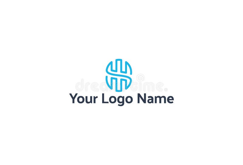 Vector Illustration of Blue Logo Design Stock Vector - Illustration of ...