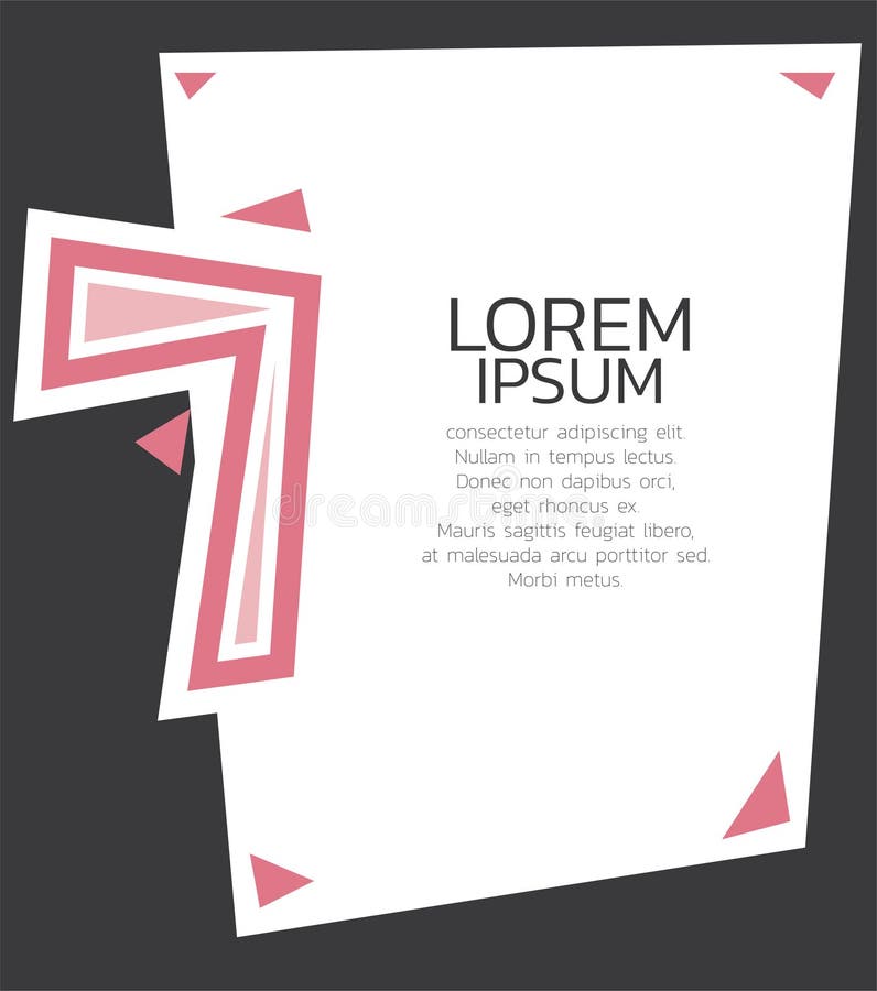 Seven Letter Label. Space Photo and Text. Stock Vector - Illustration ...