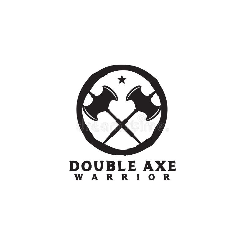 Double Axes Logo Design Vector Template Stock Vector - Illustration of ...