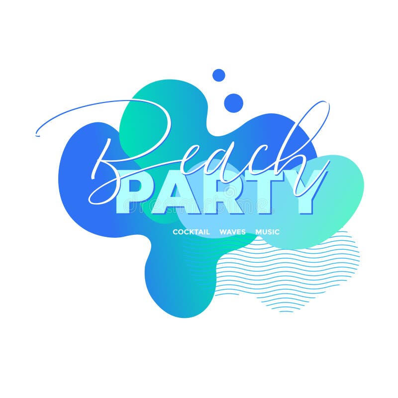 Beach Party. Trendy Abstract Design Template. Stock Vector ...