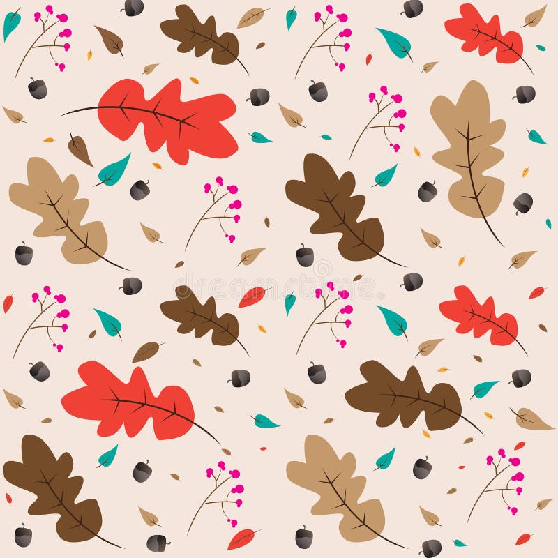 Autumn Fall Simple Pattern Vector Design Stock Illustration ...