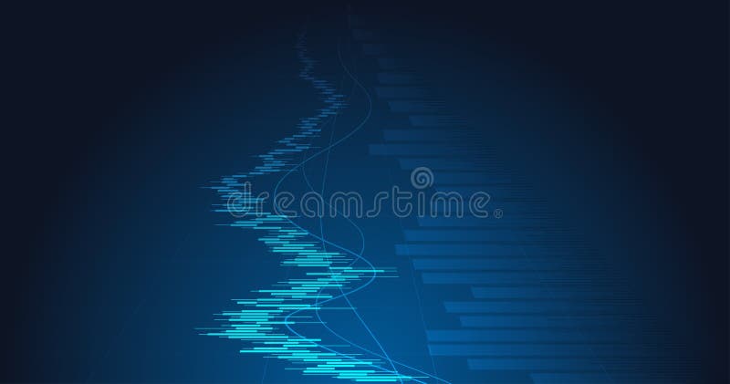 Widescreen Abstract Financial Chart with Downtrend Line Graph and ...