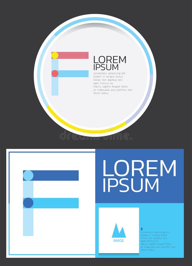 F Letter on Label. Space Photo and Text Stock Vector - Illustration of ...