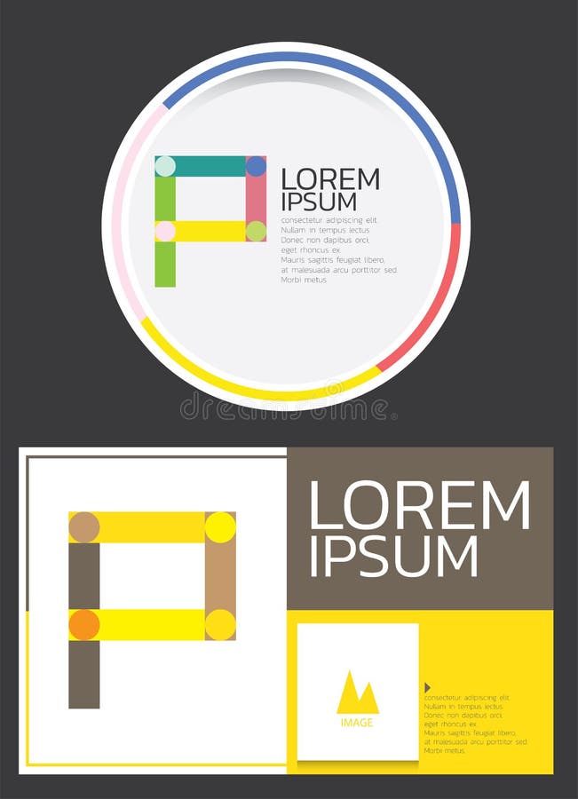 P Letter on Label. Space Photo and Text Stock Vector - Illustration of ...