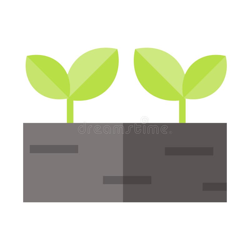 Plant Trees. Tree Sampling on Hand Icon. Flat Illustration Colored ...