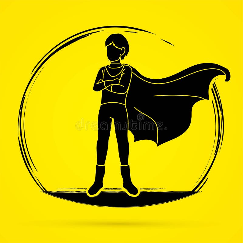 Super Hero Man Action Cartoon Graphic Stock Vector - Illustration of ...