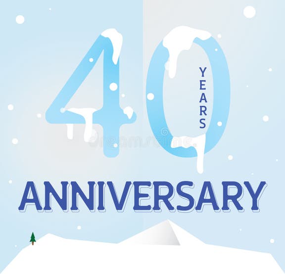 Fourty Anniversary Template Design for Web Stock Vector - Illustration ...