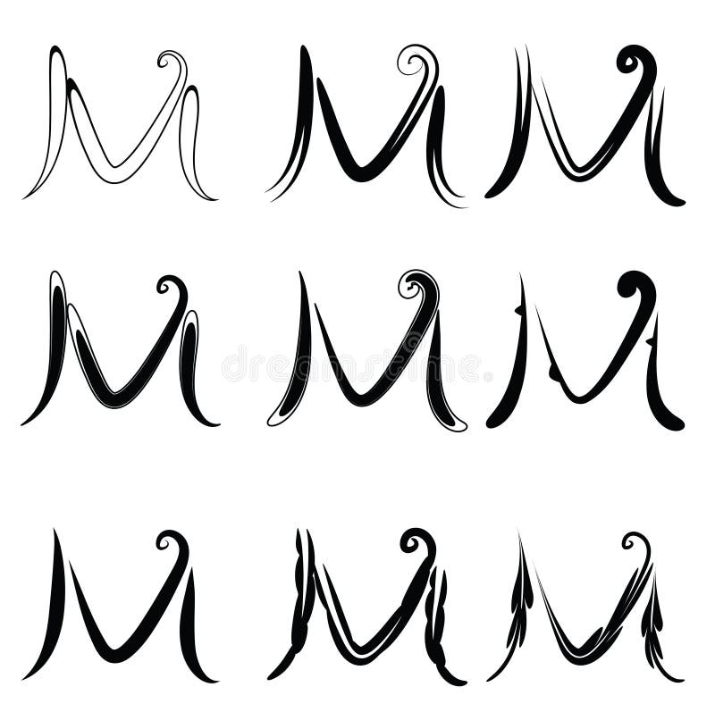 Vector Drawing M Design Logo Stock Illustration - Illustration of chili ...