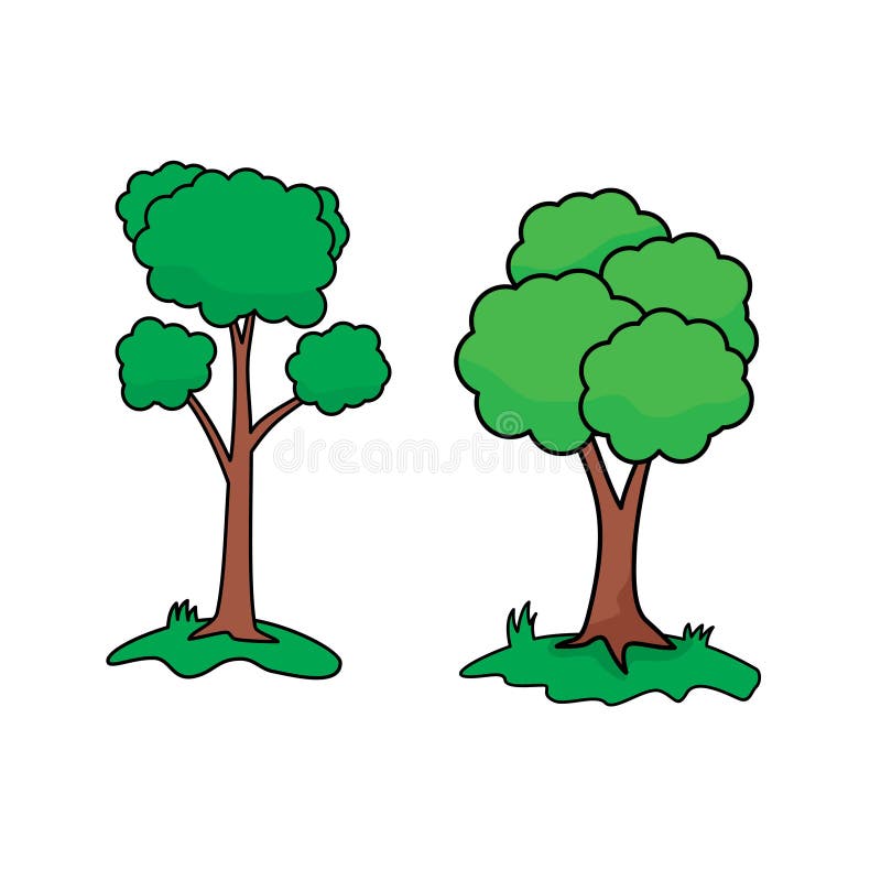Two Tree Clip Art - Tree Vector Illustration Stock Vector ...