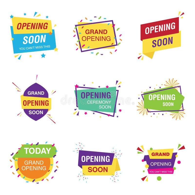 Opening Soon Banners Vectors Stock Vector - Illustration of banners ...