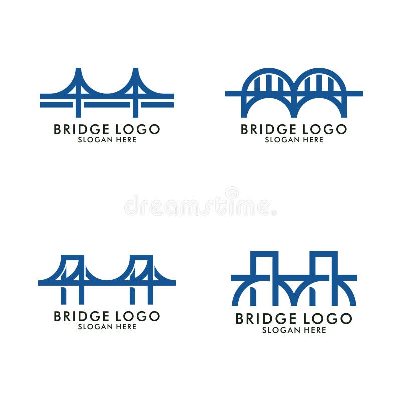 Set of Bridge Logo stock vector. Illustration of landmark - 154866794