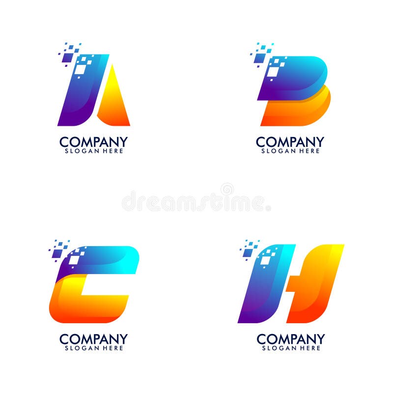 Modern Letter Technology Logo Stock Vector - Illustration of future ...