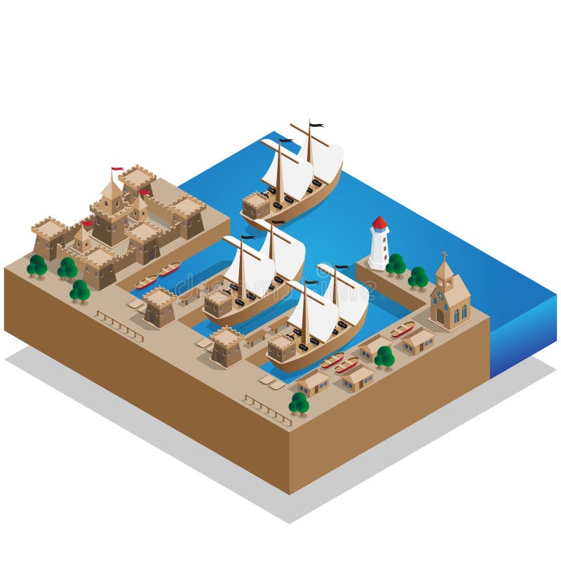 Isometric Pier Tower Stock Illustrations – 31 Isometric Pier Tower ...
