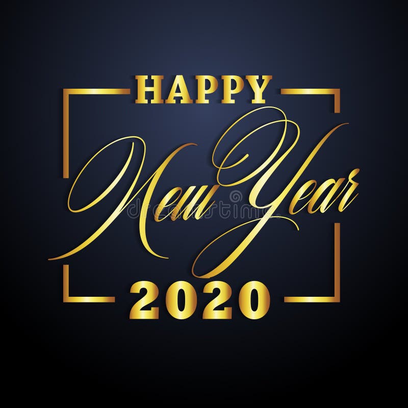 Vector Happy New Year 2020. Lettering Greeting Inscription Stock Vector ...