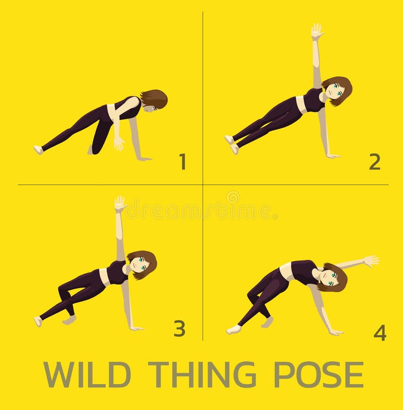 Wild Thing Pose Yoga Manga Tutorial How Cartoon Vector Illustration ...