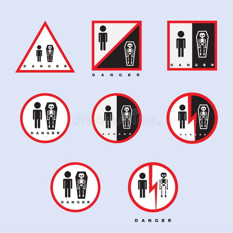 Illustration Consisting of Several Warning Signs Stock Vector ...
