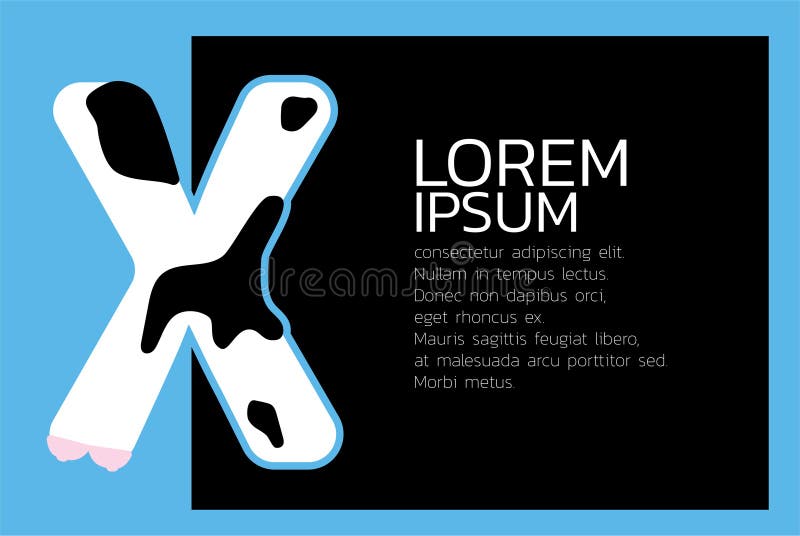 X Letter Label. Space Photo and Text Stock Vector - Illustration of ...