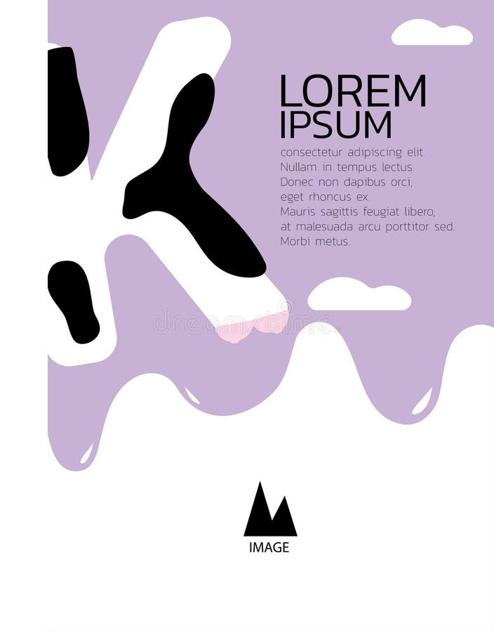 K Template Letter. Space Photo and Text Stock Vector - Illustration of ...