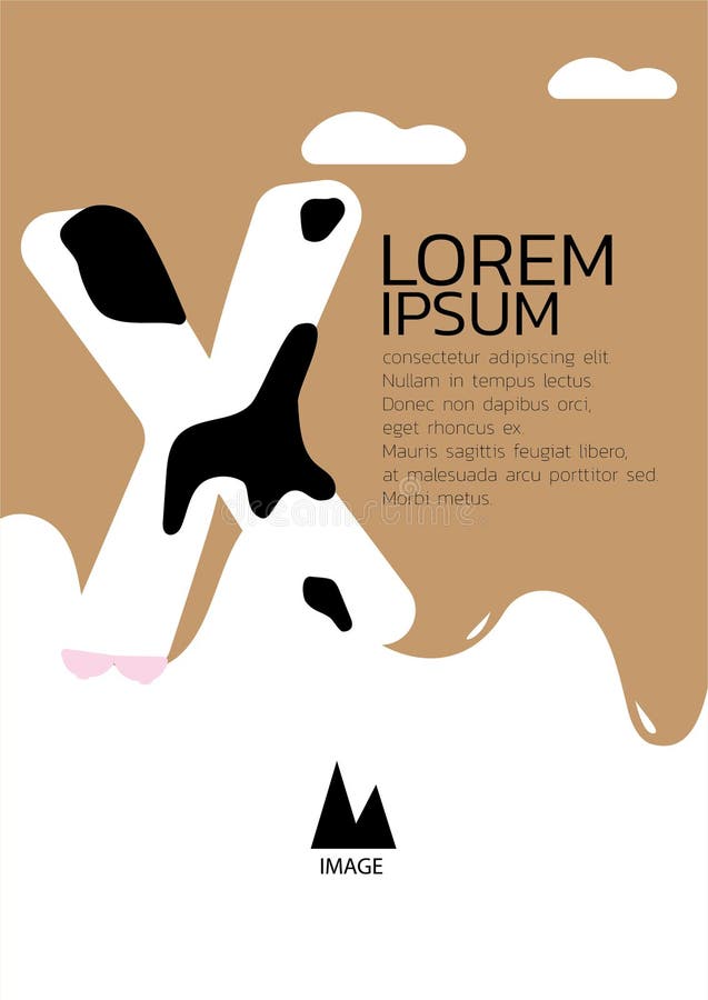 X Template Letter. Space Photo and Text Stock Vector - Illustration of ...