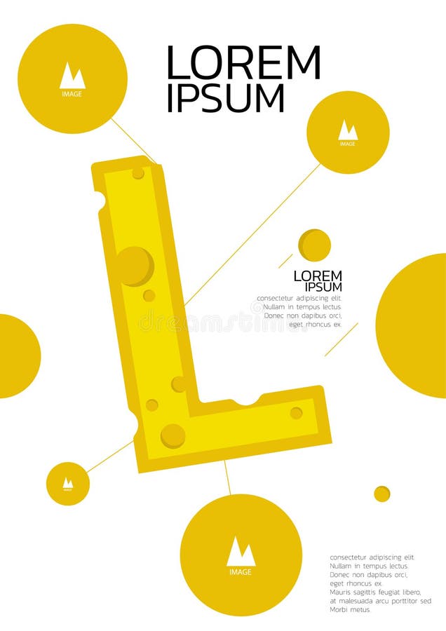 L Template Letter. Space Photo and Text Stock Vector - Illustration of ...