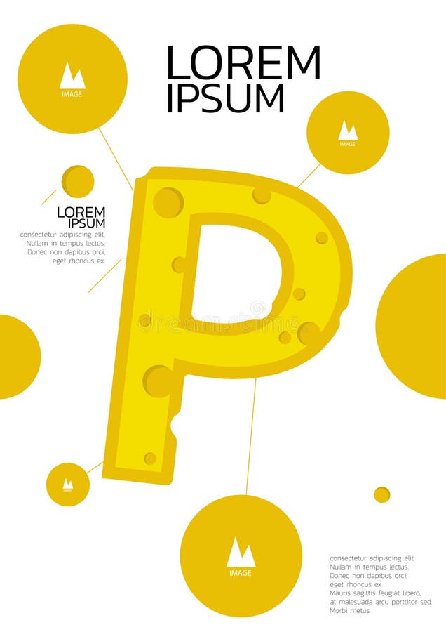 P Template Letter. Space Photo and Text Stock Vector - Illustration of ...