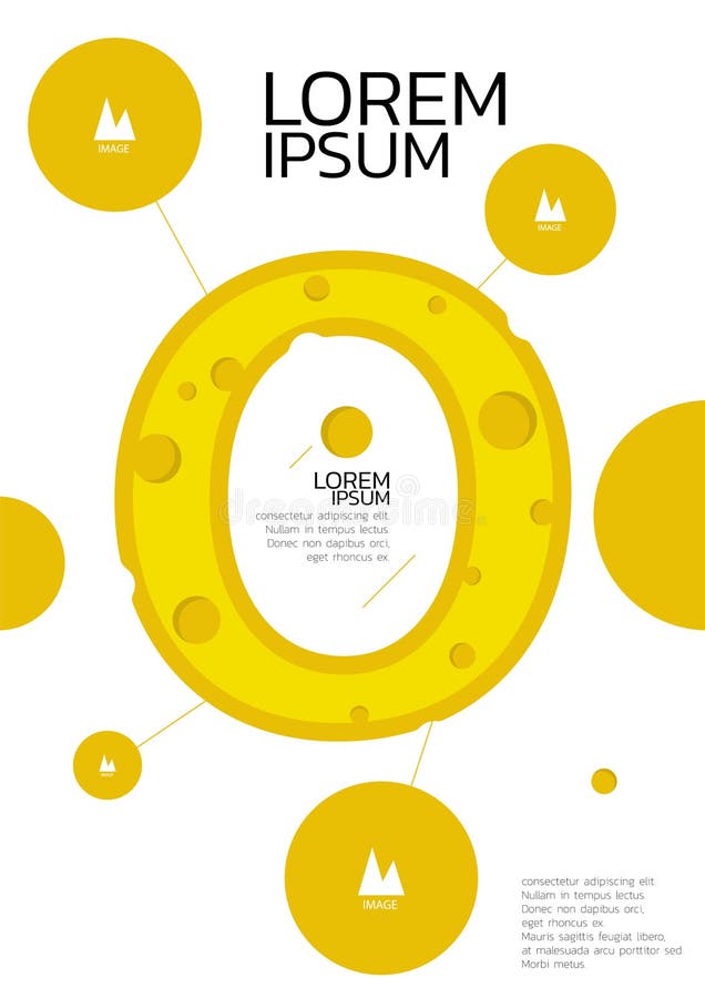 O Template Letter. Space Photo and Text Stock Vector - Illustration of ...