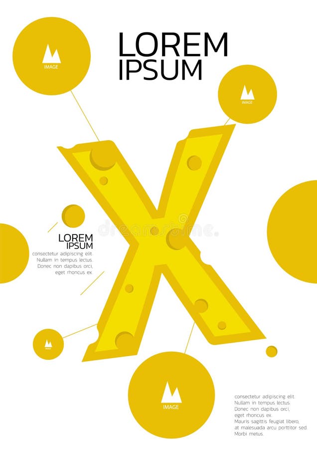 X Template Letter. Space Photo and Text Stock Vector - Illustration of ...