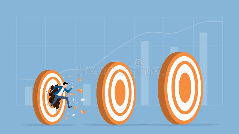 Flat Vector Illustration Businessman Speed Running Breakthrough To ...