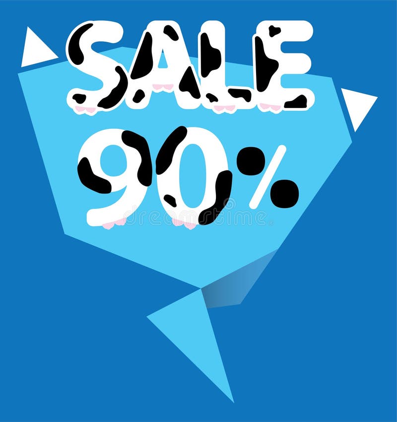 90 percent Sale label. stock vector. Illustration of ninety - 155273268