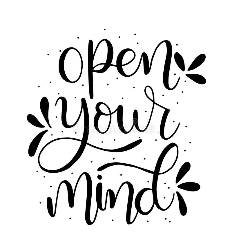 Open Your Mind Lettering Stock Illustrations – 153 Open Your Mind ...