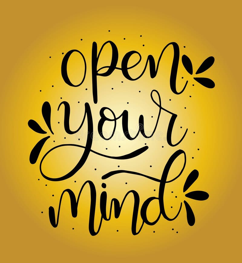 Open Your Mind Lettering Stock Illustrations – 153 Open Your Mind ...
