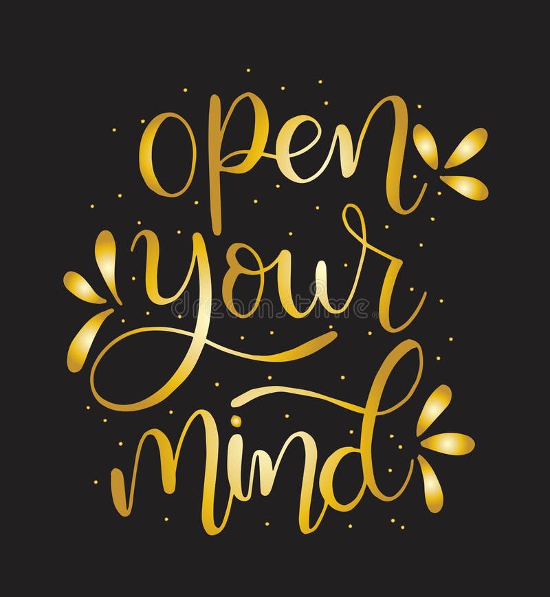 Open Your Mind Lettering Stock Illustrations – 153 Open Your Mind ...