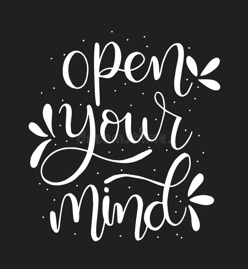 Open Your Mind Lettering Stock Illustrations – 153 Open Your Mind ...