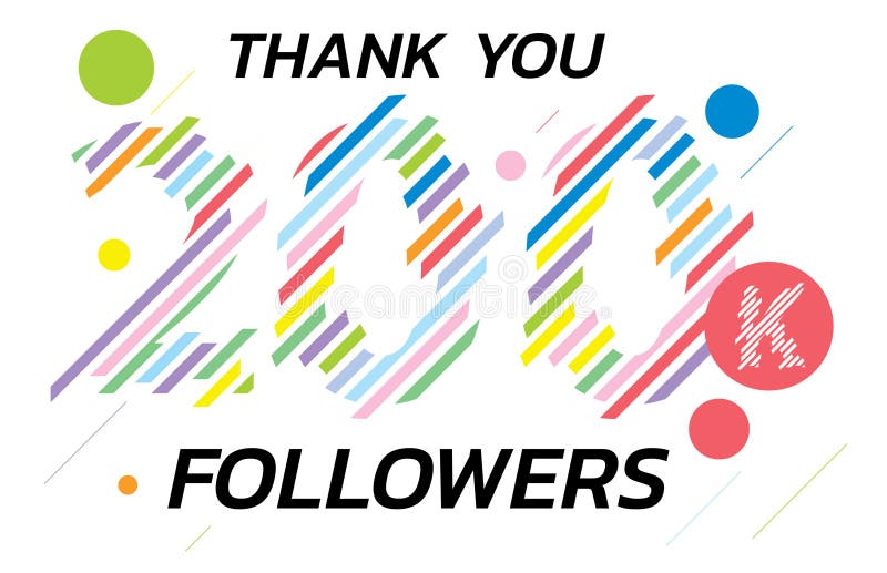 200 Followers Social Media. Stock Vector - Illustration of business ...