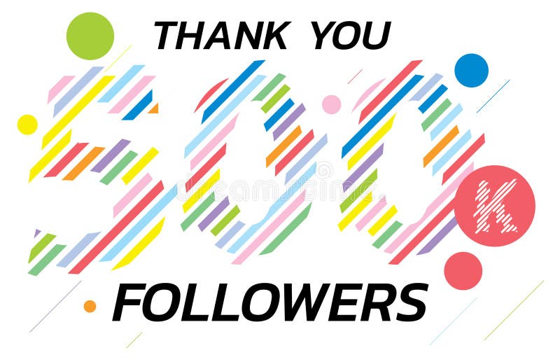 500 Followers Social Media. Stock Vector - Illustration of social ...