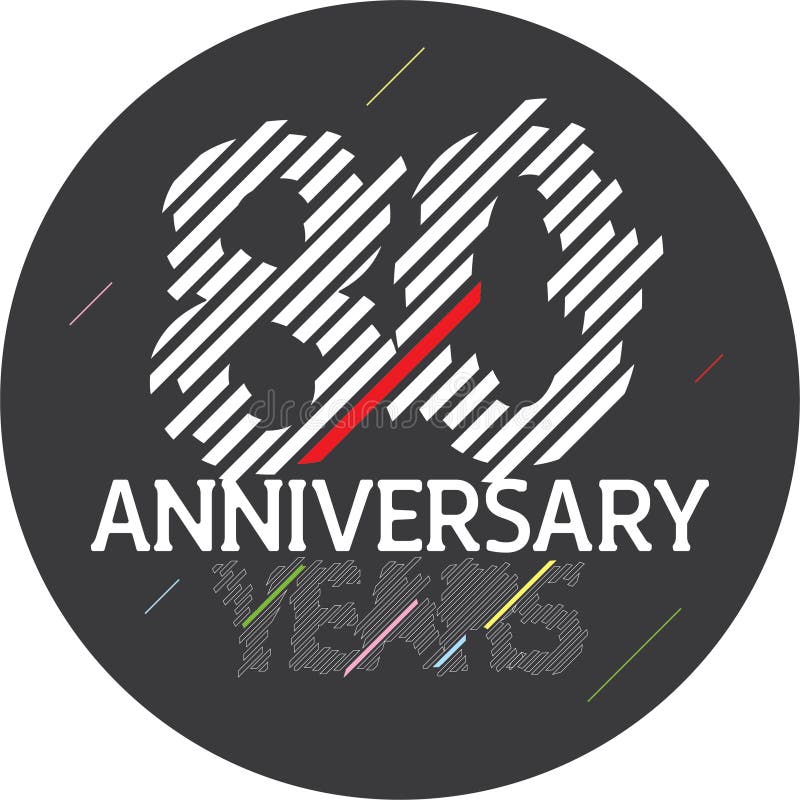 Eighty Anniversary Template Design Stock Vector - Illustration of ...