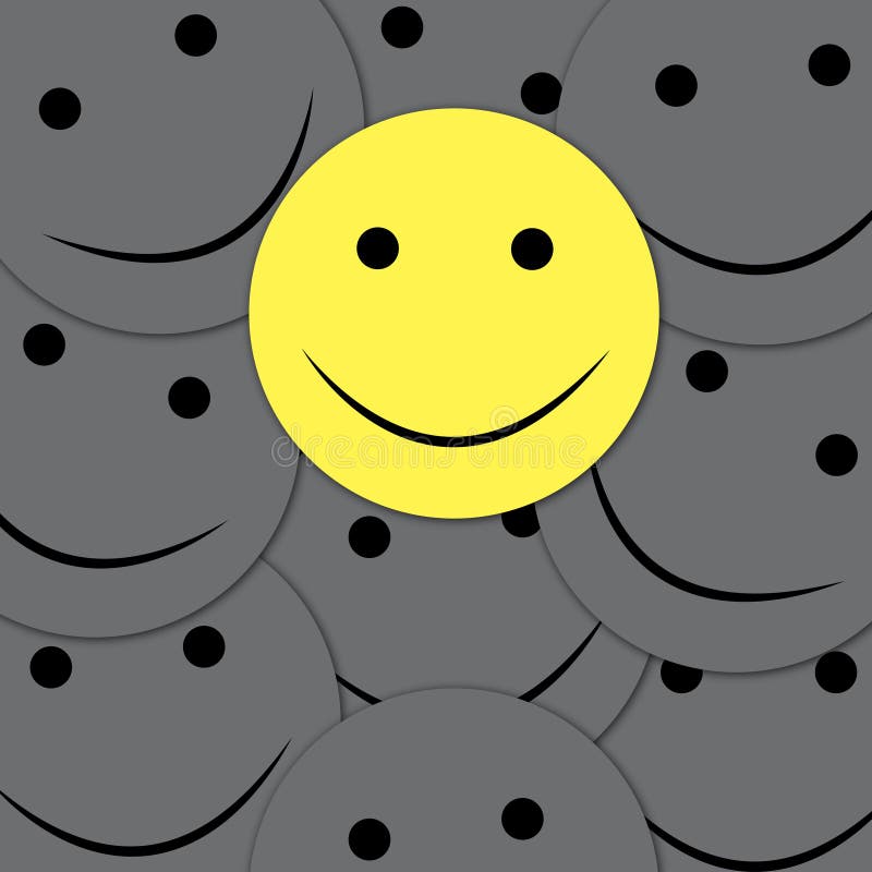 Happy Smiles Seamless Pattern. Yellow Emoji Vector Background. Smiles ...