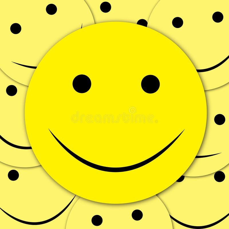 Happy Smiles Seamless Pattern. Yellow Emoji Vector Background. Smiles ...