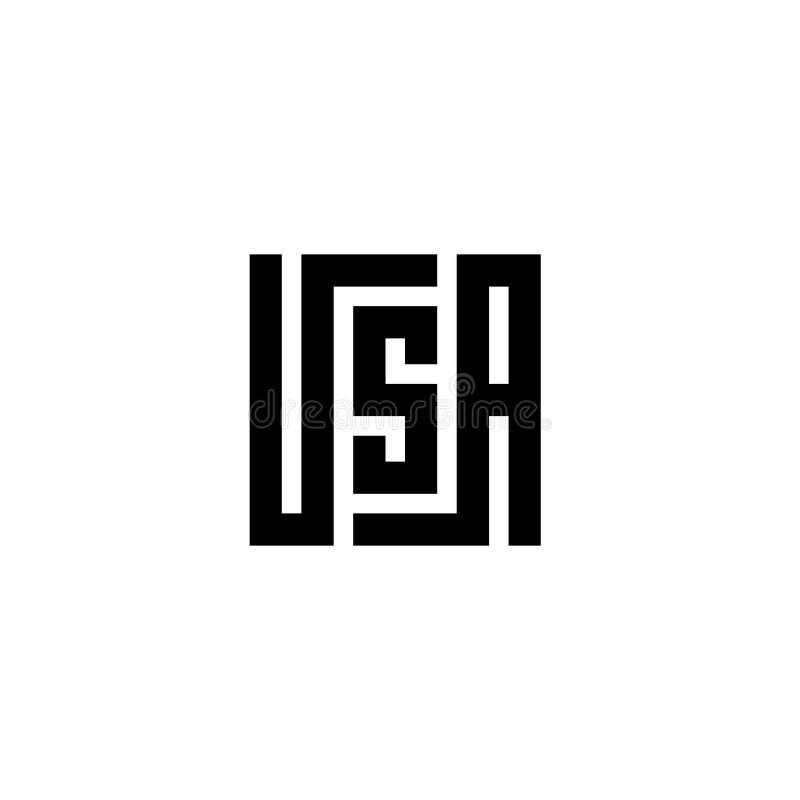 ASA Word. Modern Calligraphic Style. Letter Logo Design Template ...